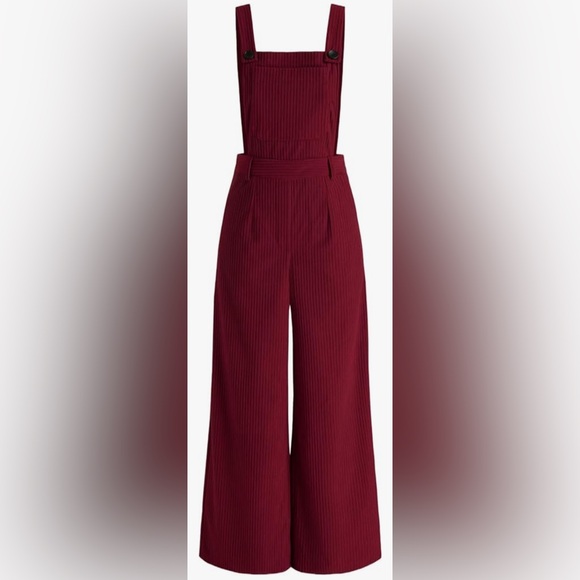 Pants & Jumpsuits | Nwot Burgundy Corduroy Overalls | Poshmark